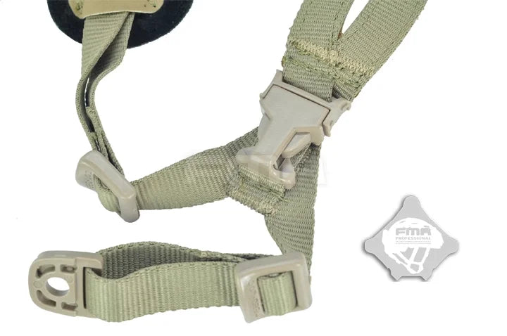 FMA Ach Head-Loc X-Nape Adjustable Helmet Accessories Chin Strap Suspe ...