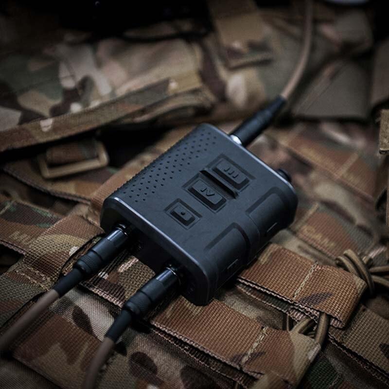 Military Tactical Headset V60 PTT Adapter Kit Transmitter Receiver ...