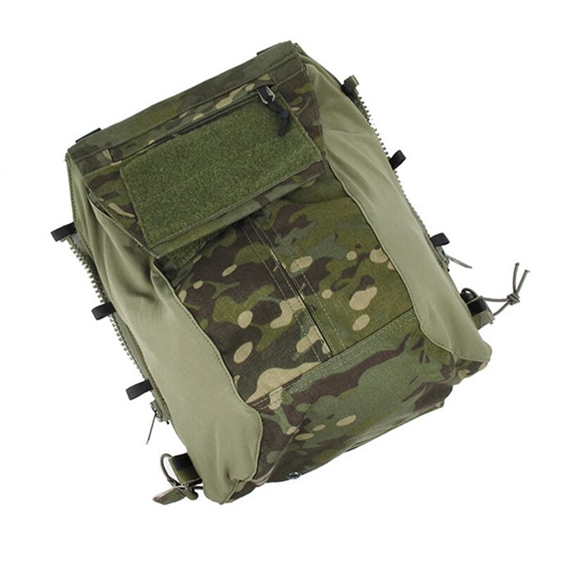 TMC Military Airsoft Tactical Vest Zipper Pouch Zip Panel Back Pack ...